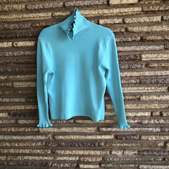 Magaschoni | Sweaters | Magaschoni Aqua Turquoise Blue Cashmere ...